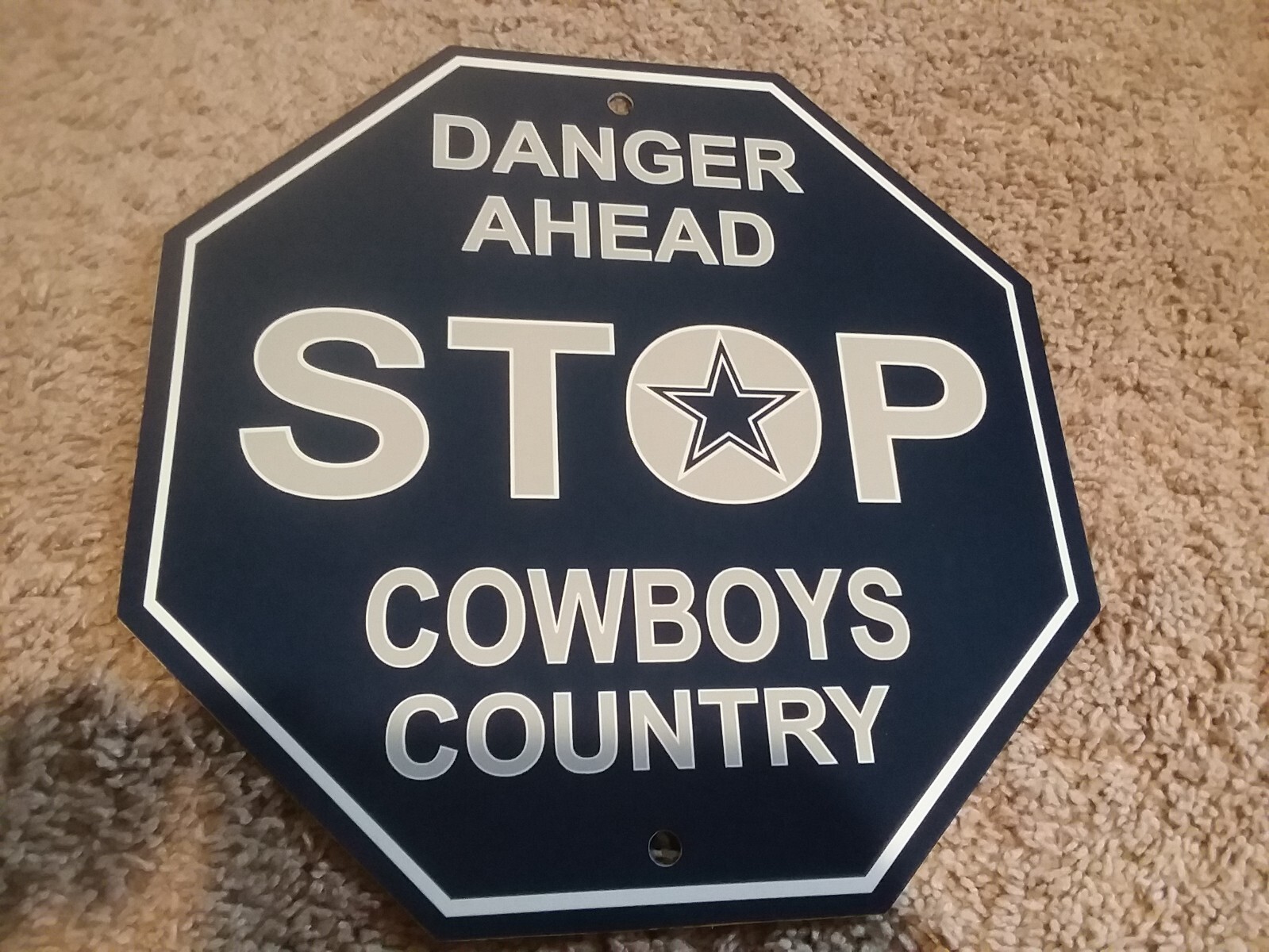 DALLAS COWBOYS (DANGER AHEAD STOP COWBOY COUNTRY) SIGN | eBay UK