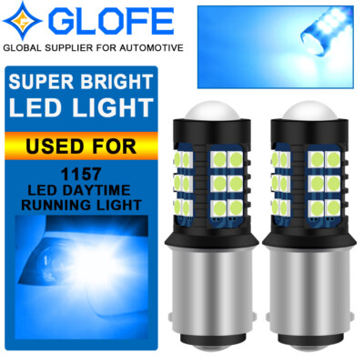 2X 1157 2057 2357 7528 8000K ICE BLUE LED Turn Signal Brake Reverse ...