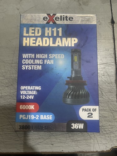Exelite Led Headlight Globes 6000K 3800 Lumen (2Pc) H11 36W EXH116000K ...