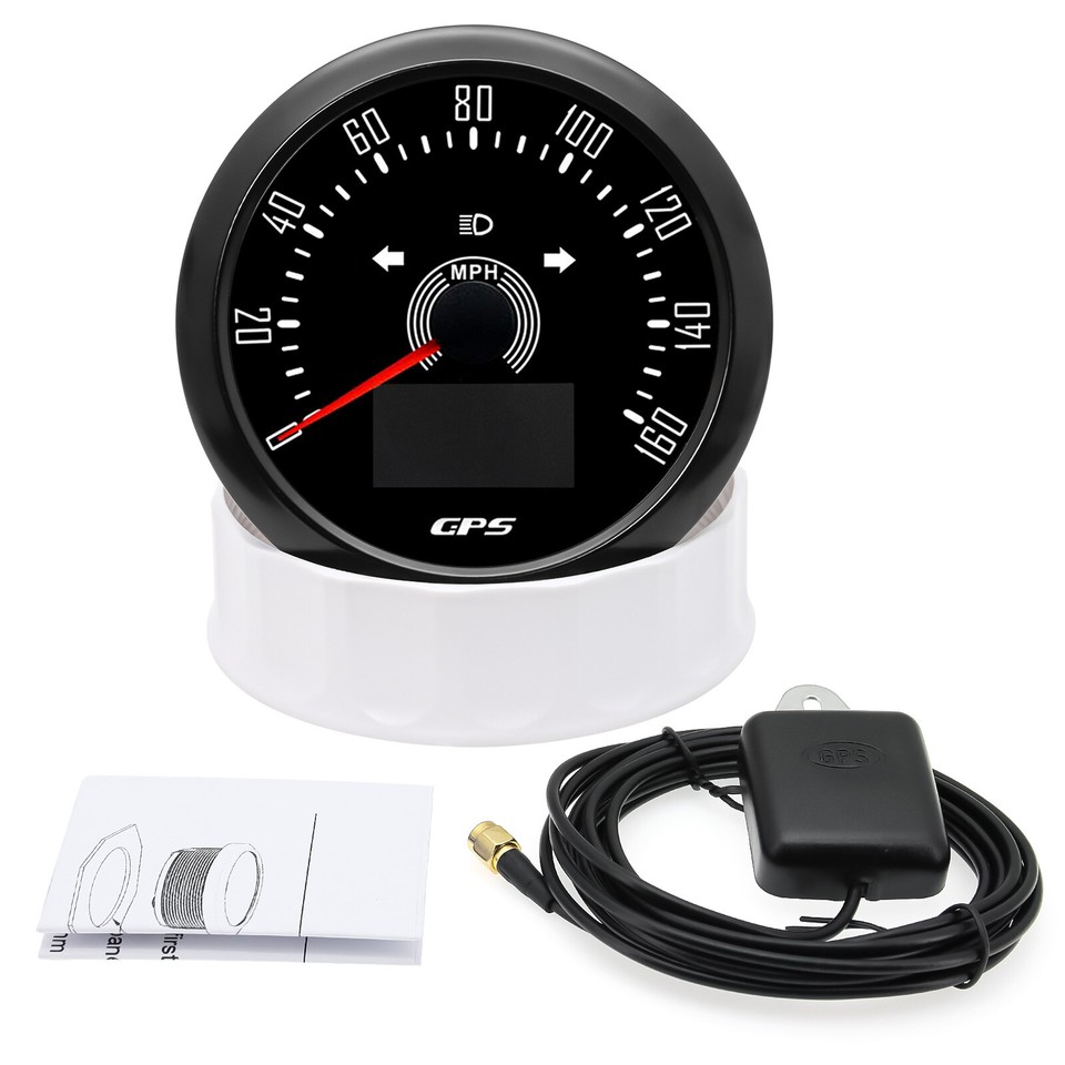 2 Gauge Set 85mm GPS Speedometer 160MPH&85mm 4 IN 1 Multifunction Gauge ...