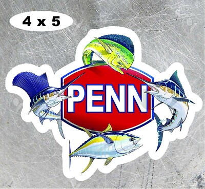 Penn Reel Fishing Sports Fish Decal Laminated | eBay
