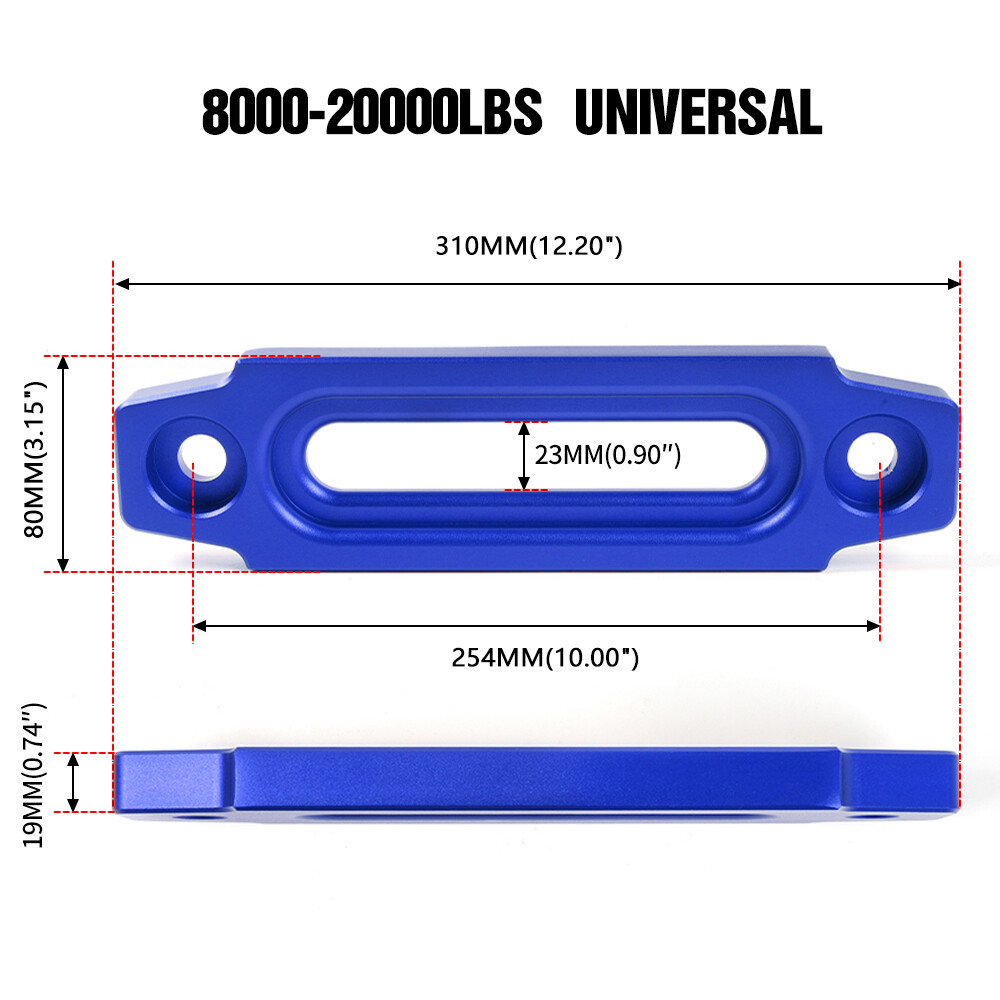 Universal ATV UTV Hawse Fairlead Winch Synthetic Rope Bolt Pattern 6" 8 ...