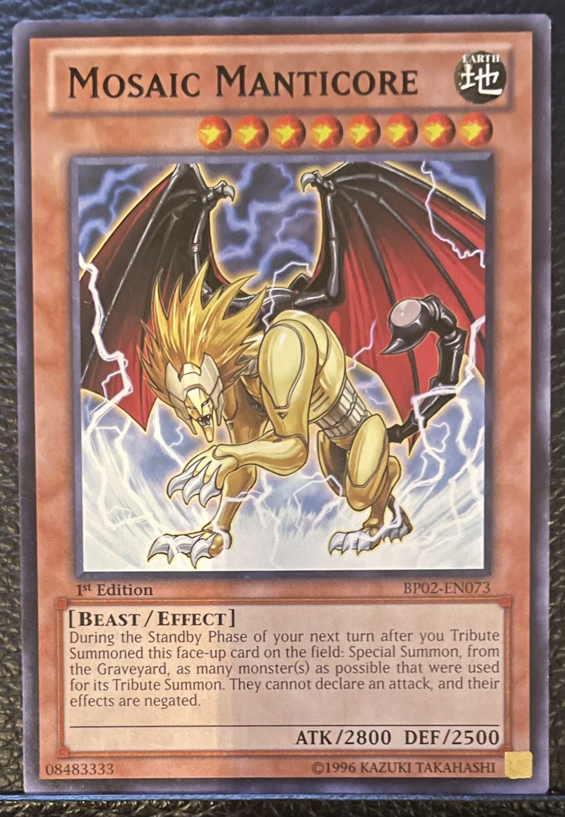 Yugioh TCG Mosaic Manticore BP02-EN073 1st Edition NM *Free Ship Canada ...