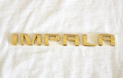 2006-2016 Chevrolet "IMPALA" 24K Gold Plated Rear Letters Emblem ...