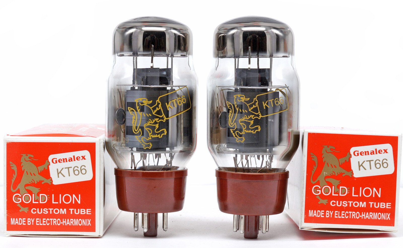 MATCHED PAIR NEW KT66 GOLD LION AVO MkIV Valvula Tube Valvola Valve 진공관 ...