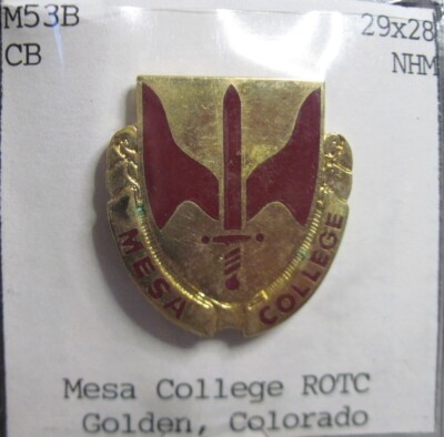 Army crest DUI DI cb JROTC ROTC Program MESA COLLEGE Golden Colorado CO ...
