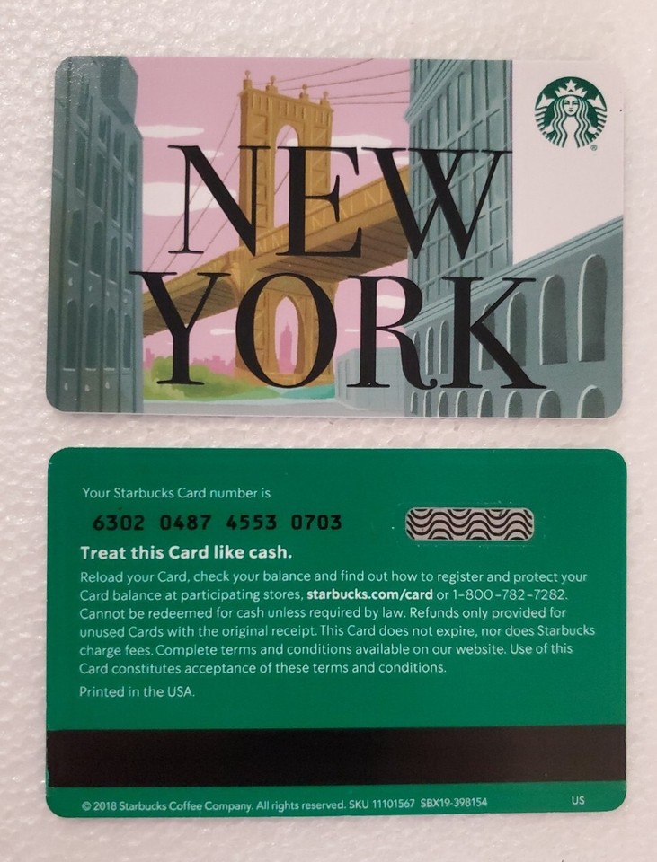new STARBUCKS Destination NEW YORK Gift Card load and/or collect as a ...