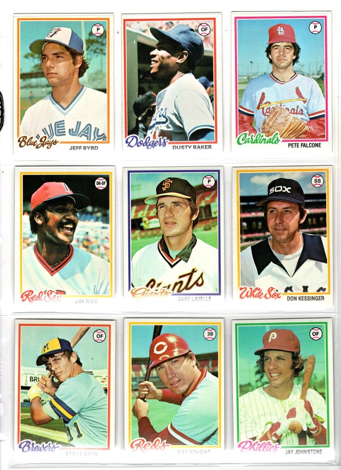1978 Topps Baseball Complete Set 726 Trammell Murray Molitor RC EX/EXMT ...