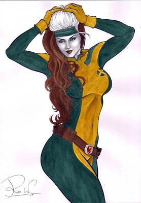 Rogue by Rick Waekmann -Original Comic Art Drawing Wolverine X-Men ...