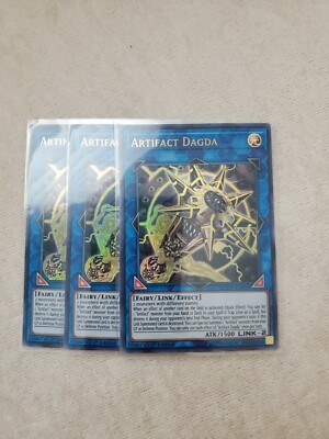 Yu-Gi-Oh! 3x Artifact Dagda. Ultra Rare. DUOV-EN019 1st Edition Near ...