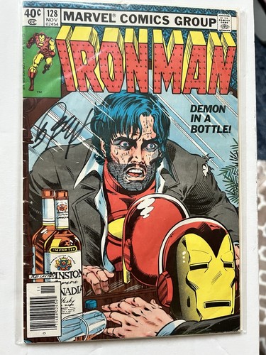 IRON MAN #128 "DEMON IN A BOTTLE"~1979~ BOB LAYTON COVER signed by Bob ...
