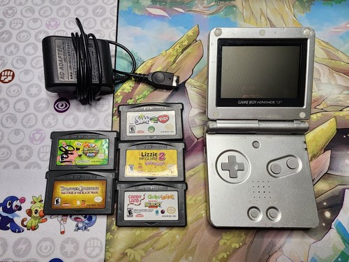 Gameboy Advance Gba SP Bundle With 5 Games And Charger Tested Working ...