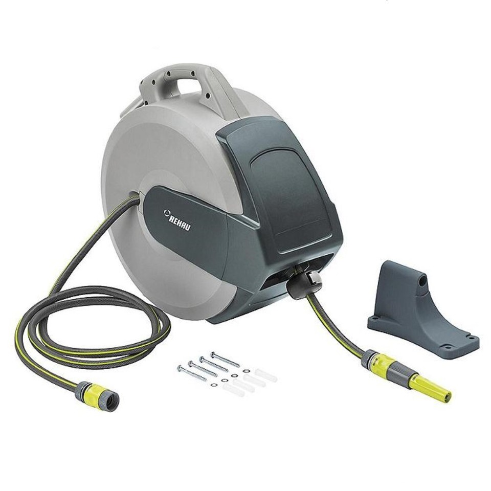 Schlauchbox Rehau Set mit 25m DN15(1/2") Schlauch Düse Wandhalter | eBay.de