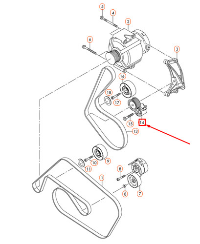 NEW AUDI Q7 4L ACCESSORY DRIVE BELT TENSIONER DAMPER 06E903133AB | eBay