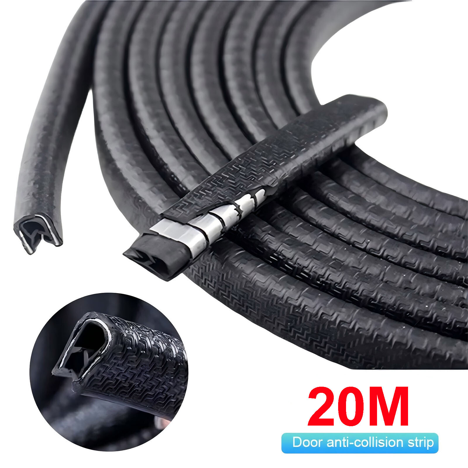 65ft U-Shape Car Door Edge Guard Molding Trim Rubber Edge Strip Seal ...