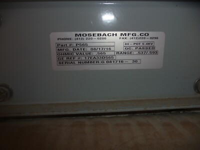 Mosebach Grid Resistor p565 17EA33D565 | eBay