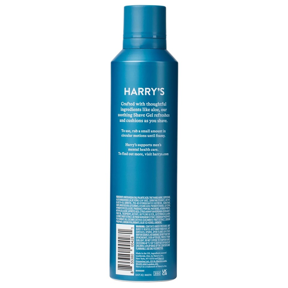 Harry’s MEN'S FOAMING SHAVE GEL with ALOE CUSHIONS FOR A SMOOTH SHAVE ...