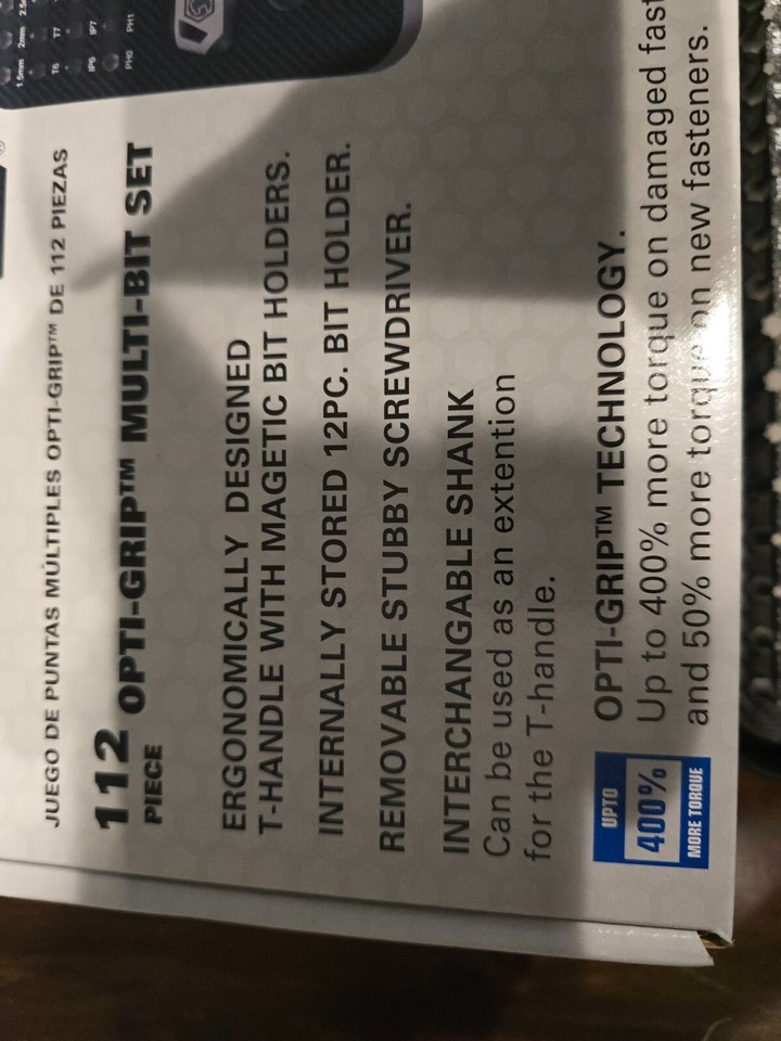 Matco Tools 112 Piece OPTI-GRIP Hex Star Slotted Phillips Bit Set ...