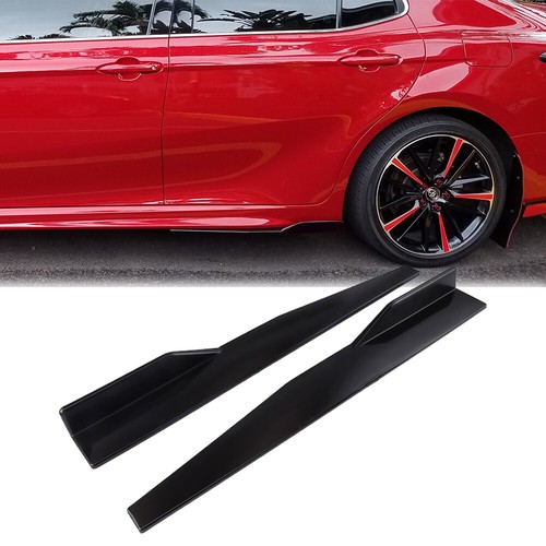 74.5cm Side Skirt Rocker Panels Splitter Glossy Black For AUDI A1 A2 A3 ...
