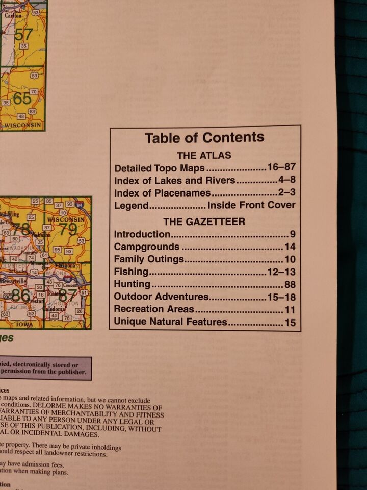 Minnesota State Atlas & Gazetteer DeLorme 2013 Topographic Maps GPS ...