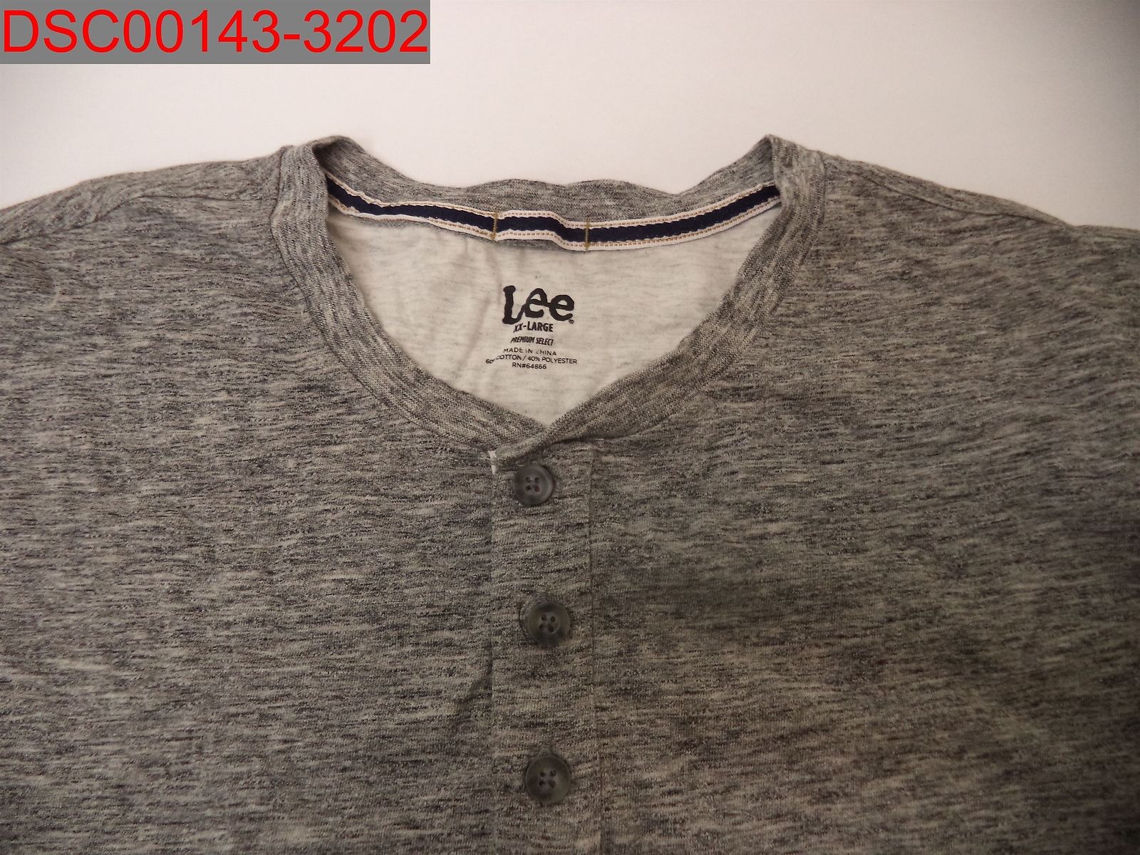 NWT - Lee Men's Grey Henley 3 Button T-Shirt, Size XXL | eBay