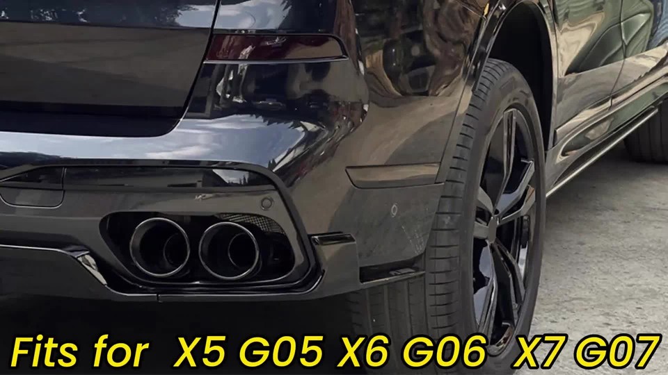Gloss Black Exhaust Tips Replace for BMW X5 G05 X6 G06 X7 G07 40i ...