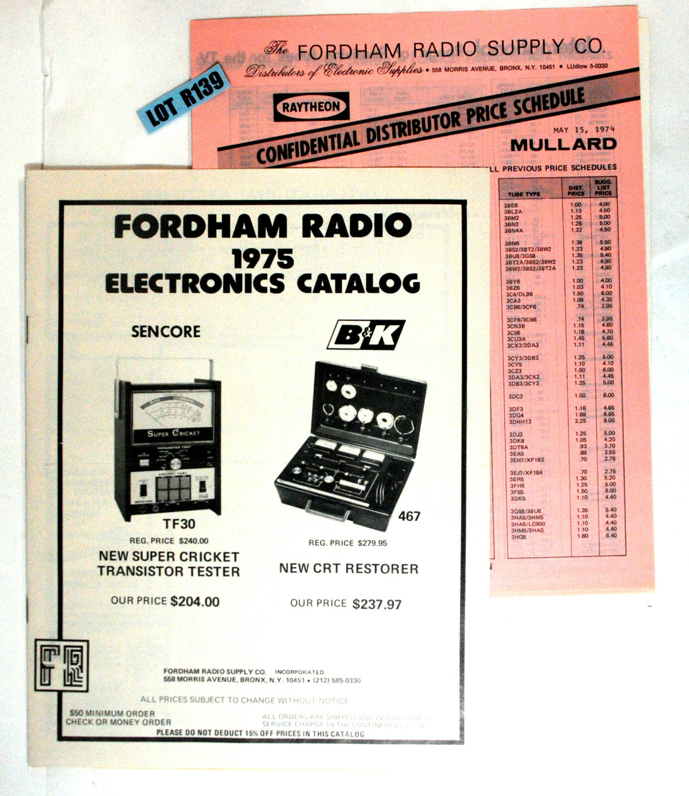 Fordham Radio Electronics Catalog 1974 Price List Vintage Book Lot R139 ...