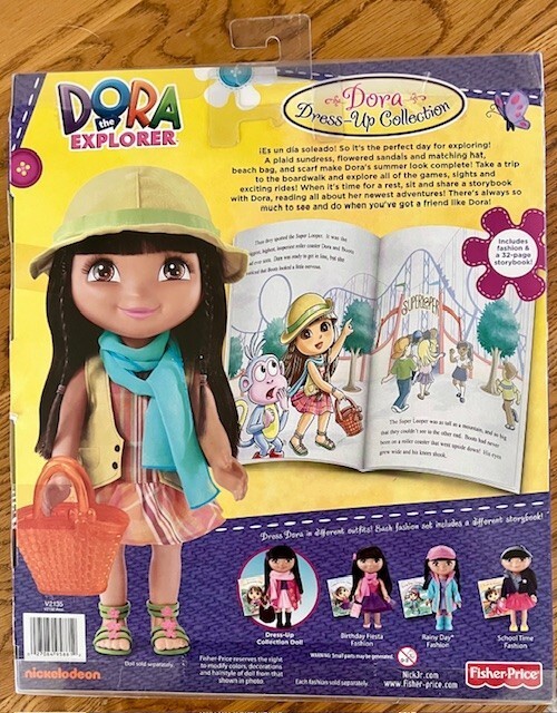 Fisher Price Dora the Explorer Dress Up Collection 13” doll + Fashion ...