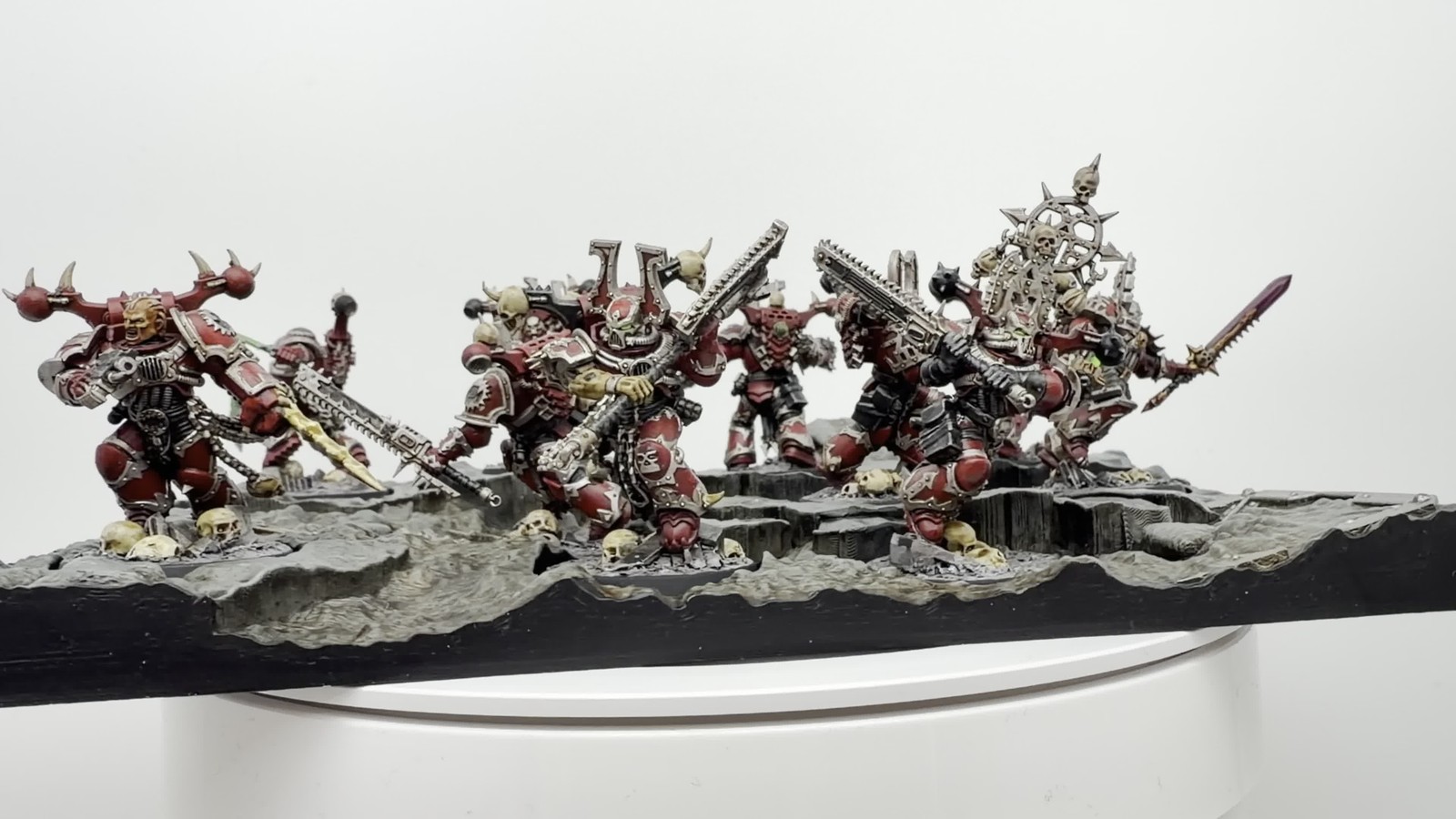 Painted Legionaries Kill Team Khorne Berzerkers Display Board | eBay