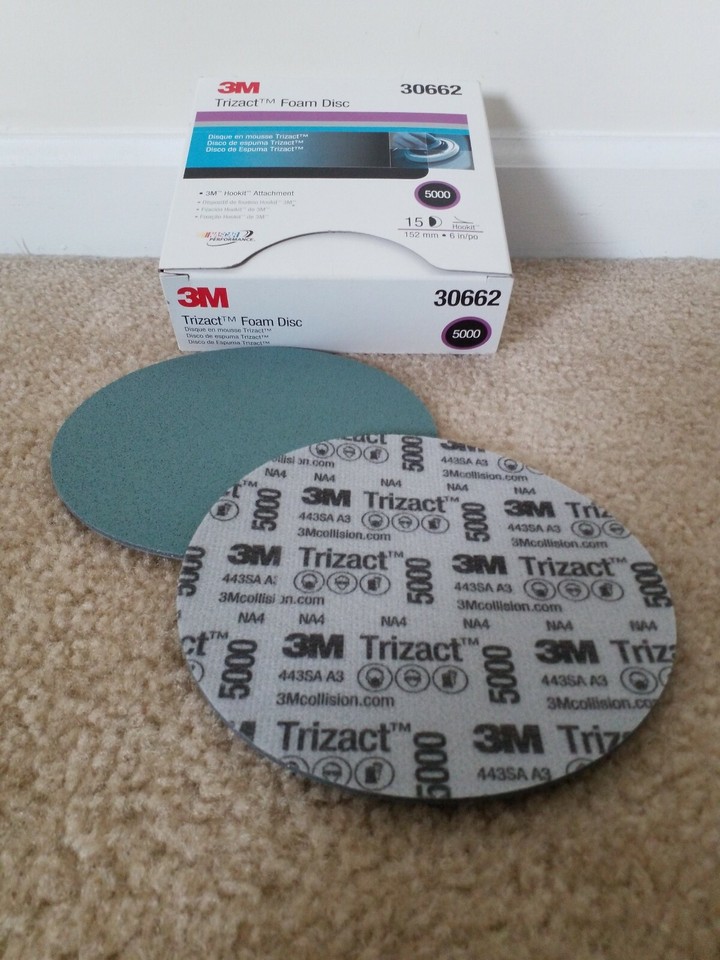 3M Trizact 1000•3000•5000 8000, 6" Foam Discs (8 DISC KIT) SAME DAY ...