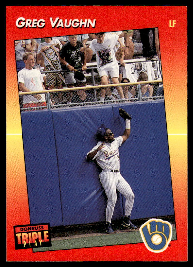 Greg Vaughn #122 1992 Triple Play Milwaukee Brewers | eBay