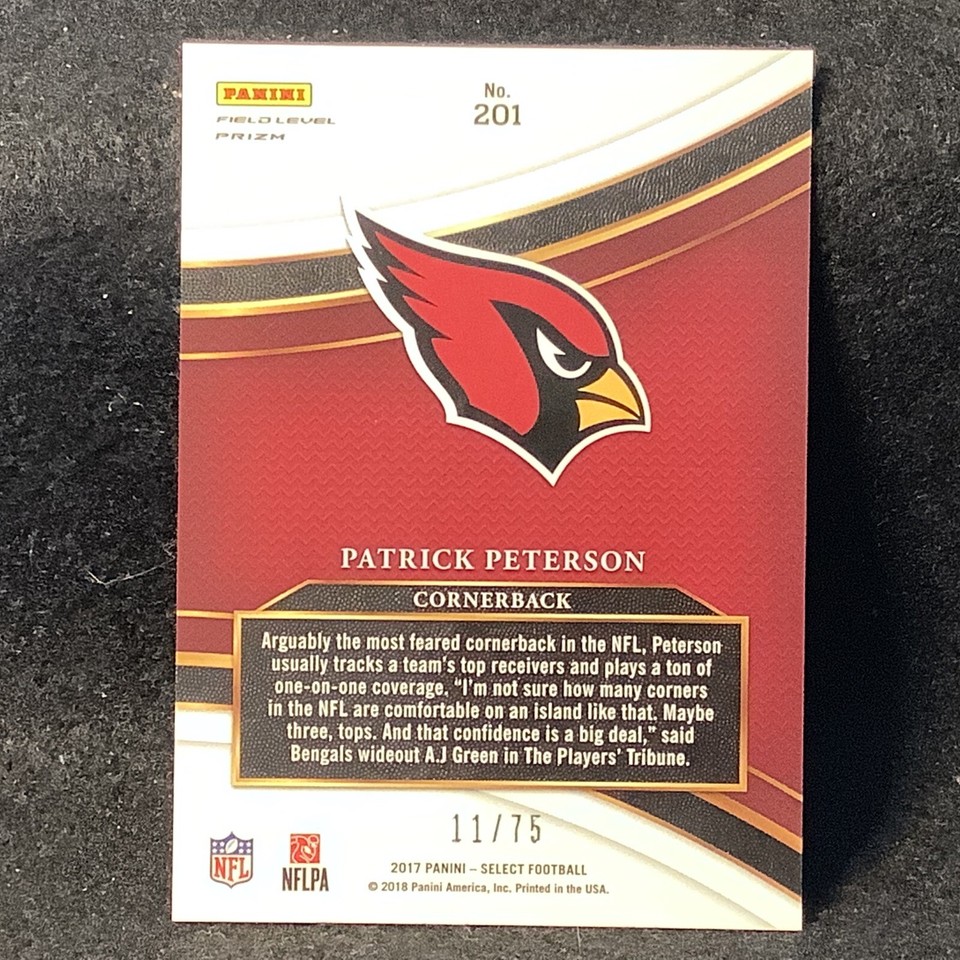 2017 Select Field Level Copper Patrick Peterson 11/75 Cardinals XQ | eBay