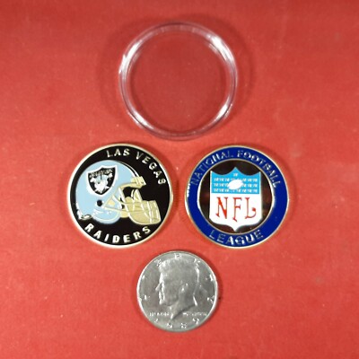 NFL Football Team Coin: LAS VEGAS RAIDERS w/ Hard Case Poker Card ...