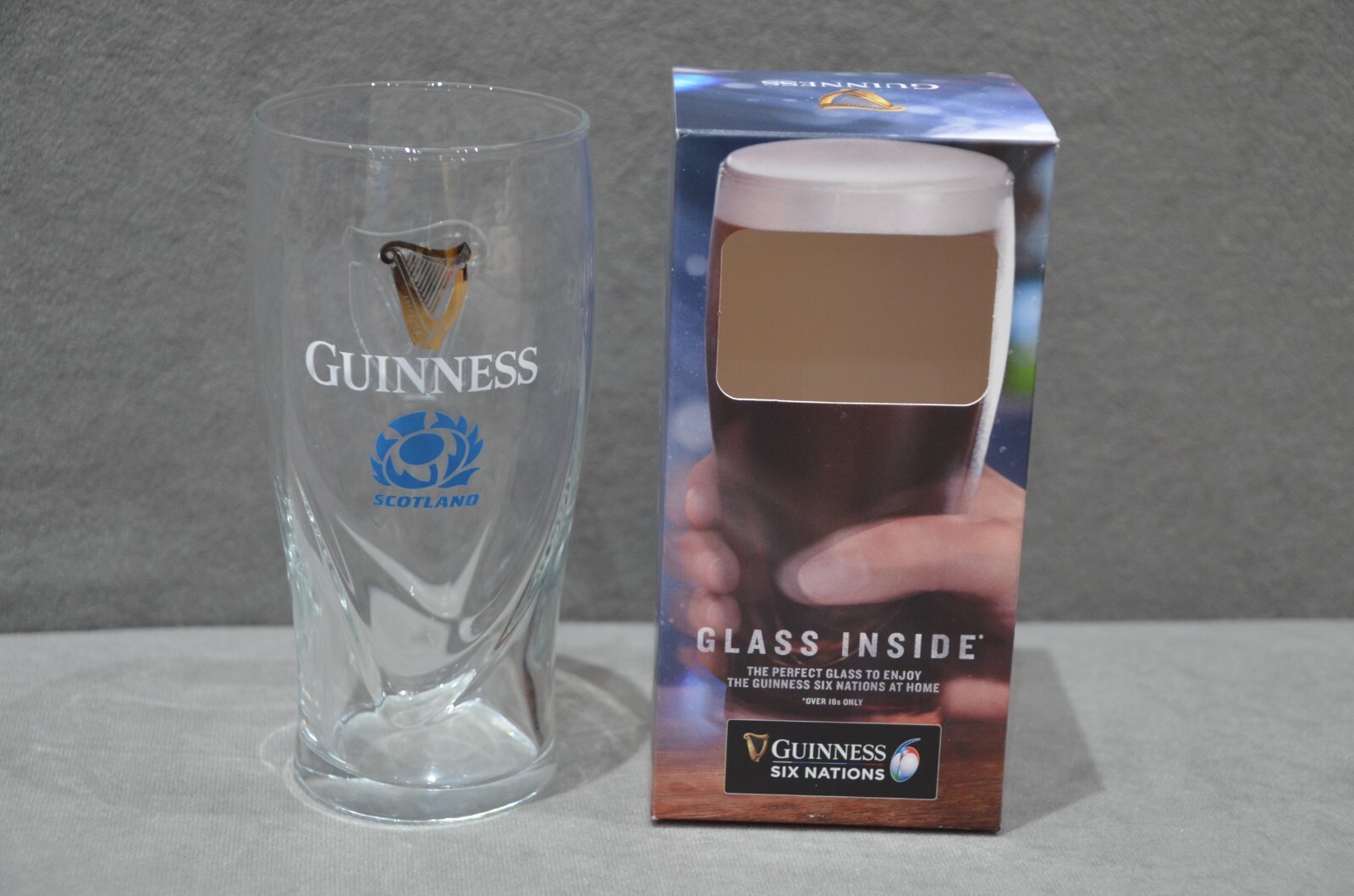 1x Guinness Scotland Rugby Six Nations 450ml 16oz Beer Tulip Glass In ...