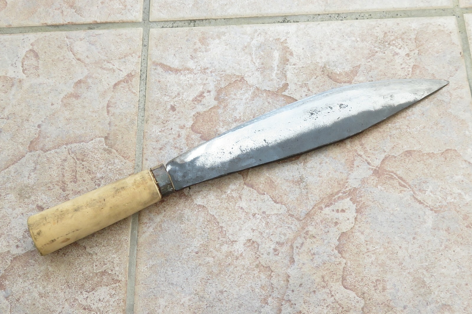 Crude - 9 Inch Hunting Outdoor Butcher Meat Knife, Carbon Steel ...