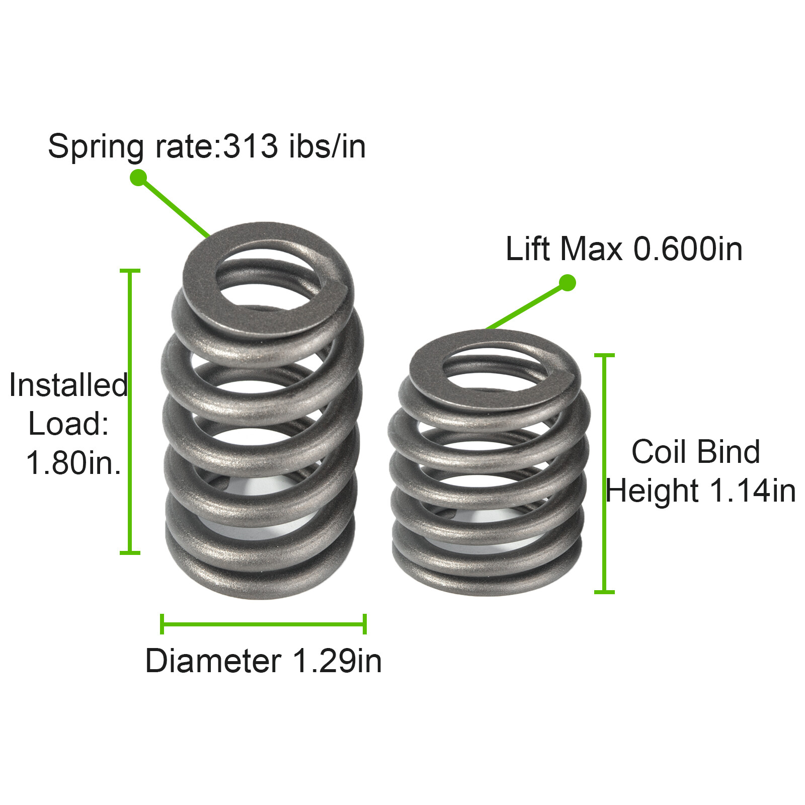 LS Valve Springs -.600" Lift 1218 For GM All LS1 LS2 LS3 LS7 4.8L 5.3L ...