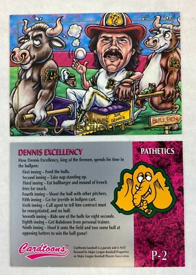 CHEAP PROMO CARD: CARDTOONS MLB PARODY CARDS (1993) #P2 Dennis ...