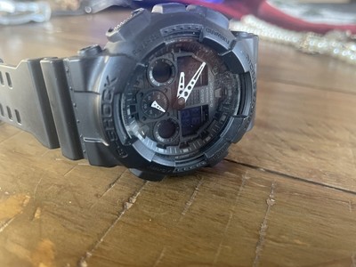 Casio G-Shock 5081 GA-100 Black Digital Sports Watch, Very Good Used ...