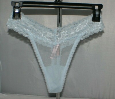 Victoria's Secret Women's Light Blue Thong Panties Sz XL Lace NEW | eBay