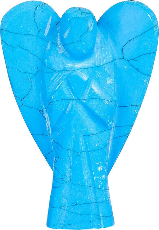 Turquoise Stone Crystal Angel Good Luck Gift Hand Carved Pocket Angel ...
