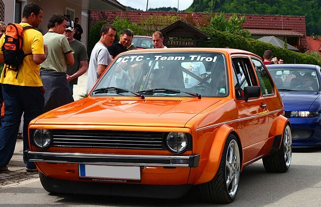 VW Rabbit Golf MK1 1 I Cabrio Badgeless Euro Front Grill Eyelid Spoiler ...