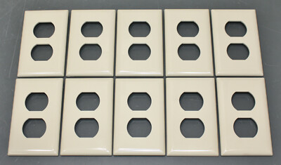 (10) Hubbell Wirecon Snap On Wall Plate WPRUIV, Receptacle Outlet Cover ...