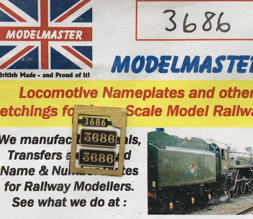 MODEL MASTER OO GAUGE ETCHED LOCO NUMBER PLATES FOR BR (GWR) 57XX LOCO ...