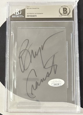 Bryan Cranston signed Clear Cut Beckett COA Slab Breaking Bad. JSA ...