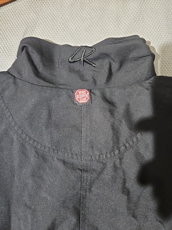 Vtg Zero Restriction Jacket Mens Medium Black 1/4 Zip Windstopper ...