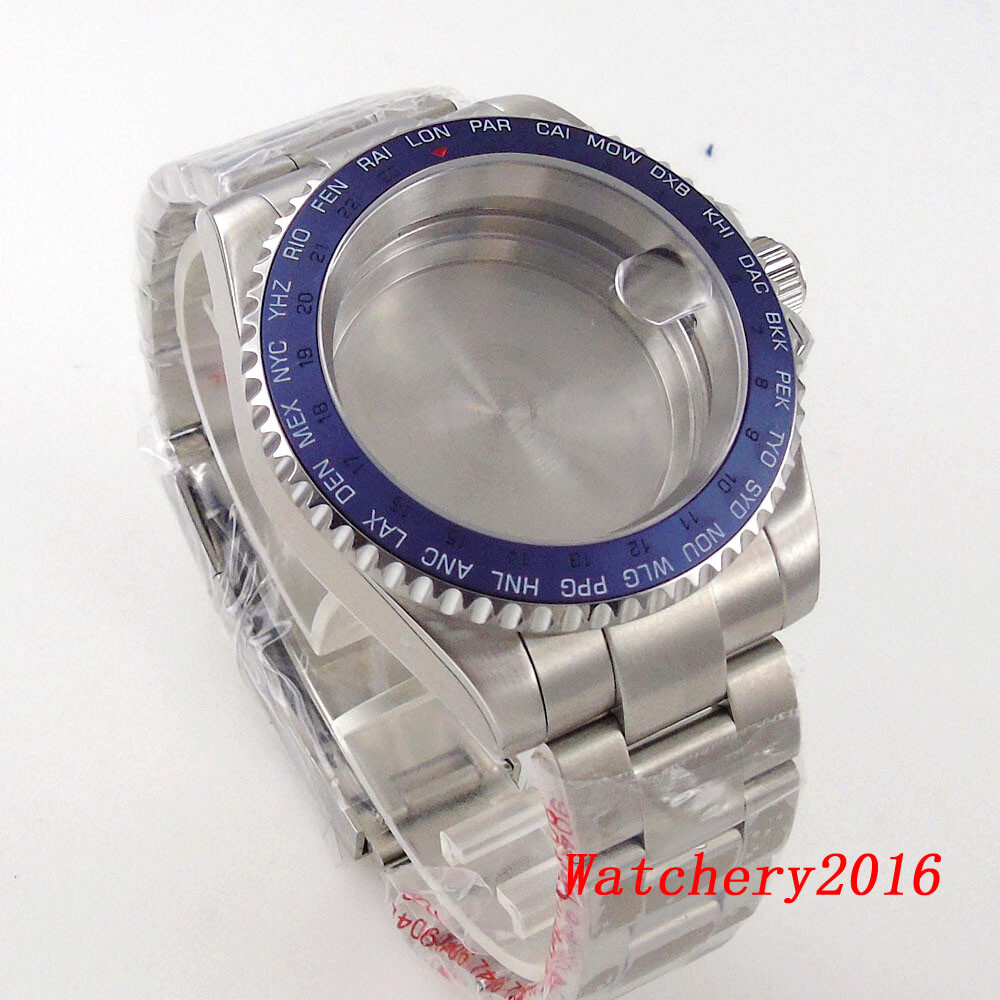 Bliger 40mm Mens Watch Case Fit NH35A NH34 Sapphire Glass Black ...