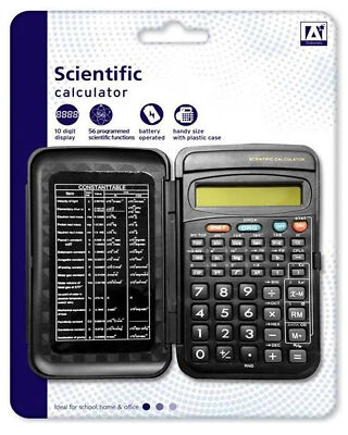 Pocket Sized Scientific Calculator Cover Case GCSE Maths A Level School ...