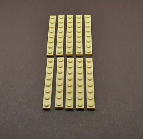 Lego 10 X Base-Plate Beige Tan Plate 1x8 3460 4114324 | eBay