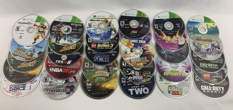 197 Pc Loose Game Disc Lot, Scratched, Untested PS1 PS2 PS3 PS4 Xbox ...