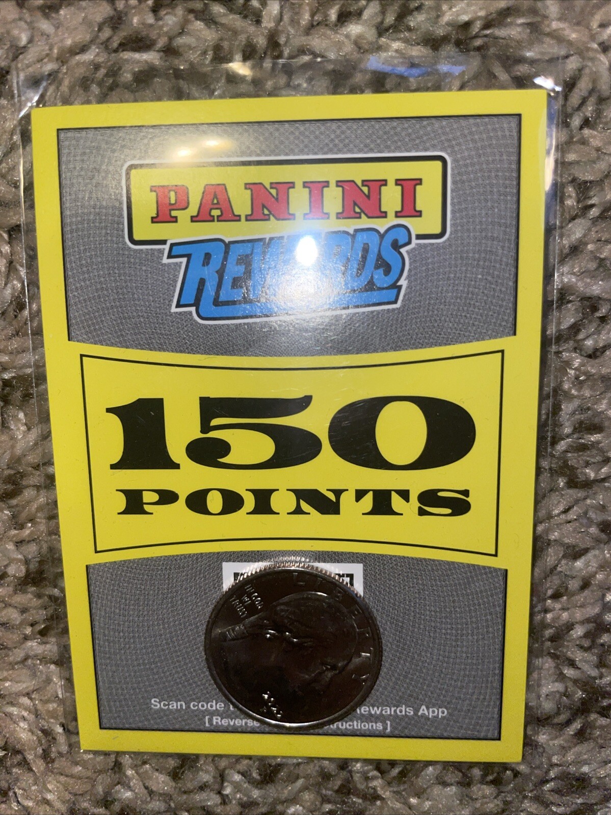 150 Panini Rewards Points Redemption Card UNREDEEMED In Hand Free ...